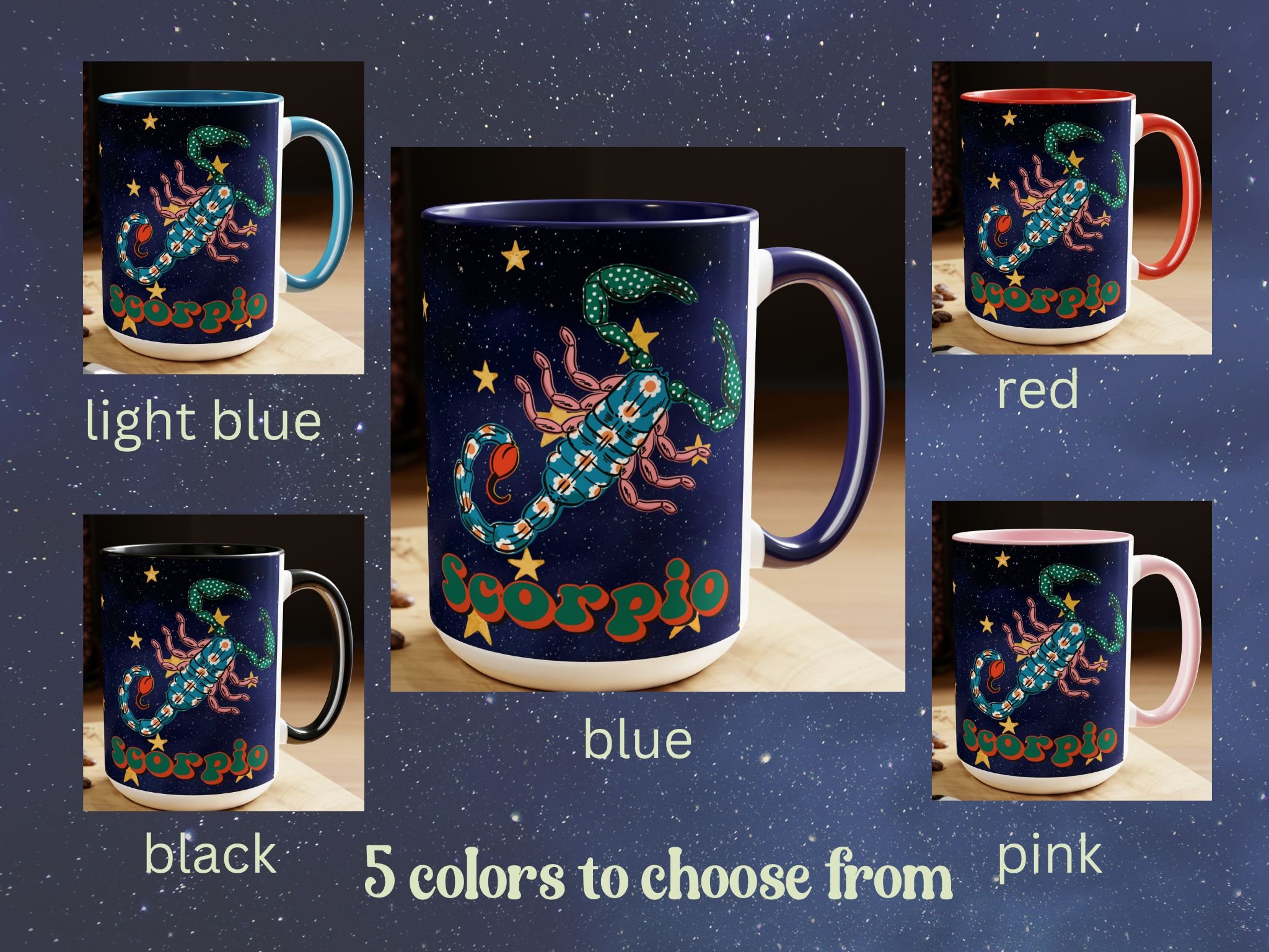 Horoscope Scorpio Coffee Mug, Scorpio Astrology Coffee Mug, Horoscope ...