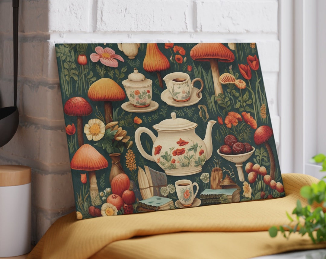 Cottage Core Glass Cutting Board, Cottage Core Kitchen Decor, Cottage ...