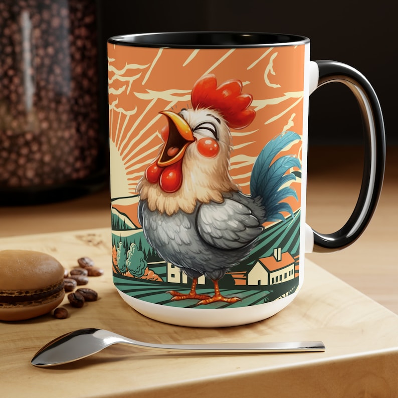 Rooster Coffee Mug, Chicken Coffee Mug, Coffee Lover Gifts, Retro ...