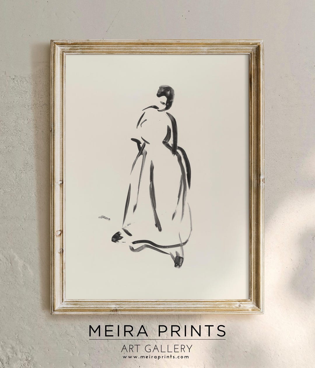 Vintage Silhouette Women Sketch Art, Abstract Women Line Art Drawing ...