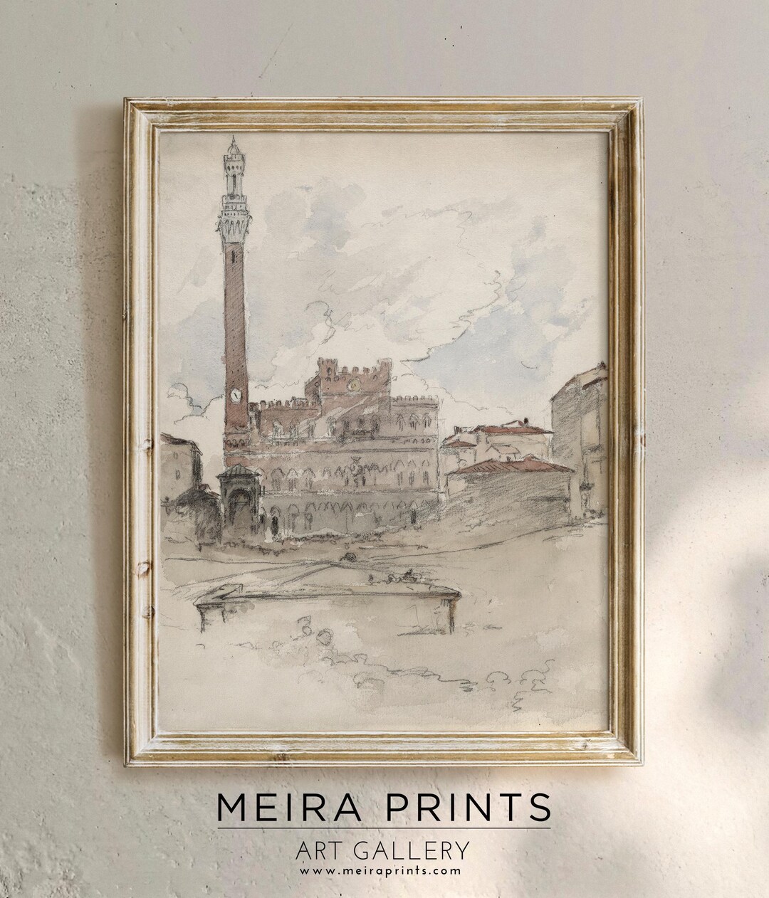 Vintage Building Architecture Printable Wall Art, Neutral Muted French ...