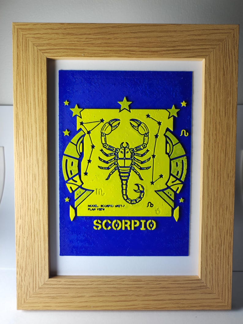 Scorpio Star Sign 3D Wall Art - Etsy
