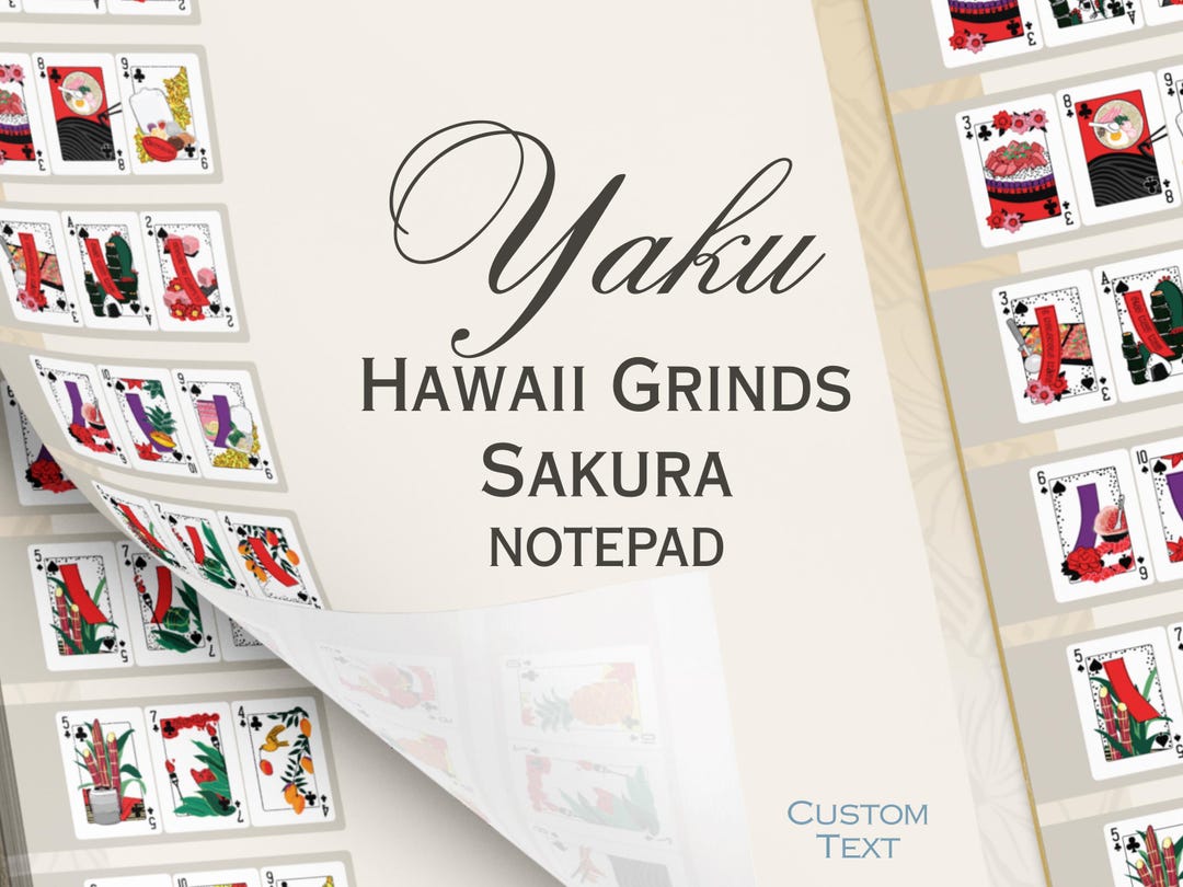 Hanafuda Yaku Guide Notepad, Hawaii Grinds Sakura Scorepad - Etsy