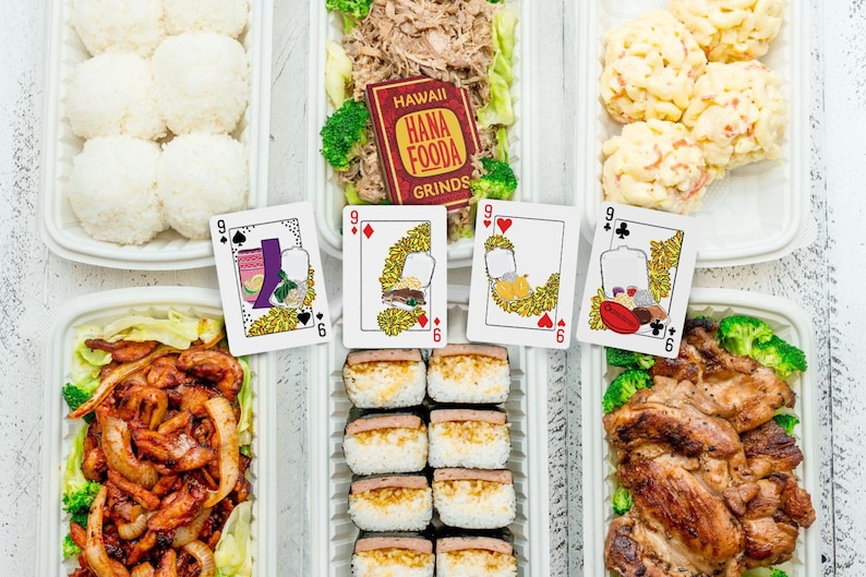 Hawaii Hanafuda Cards: Sakura-style Poker Deck Hawaiian Foods - Etsy