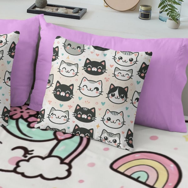 Cat Throw Pillows - Etsy