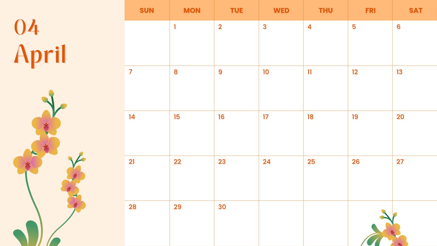 2024 Printable Calendar-pastel Floral Theme - Etsy