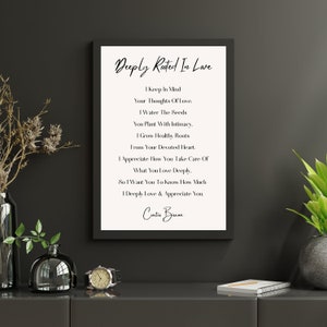 Love Poem Digital Art Print deeply Rooted in Love by Curtis Biscoe ...