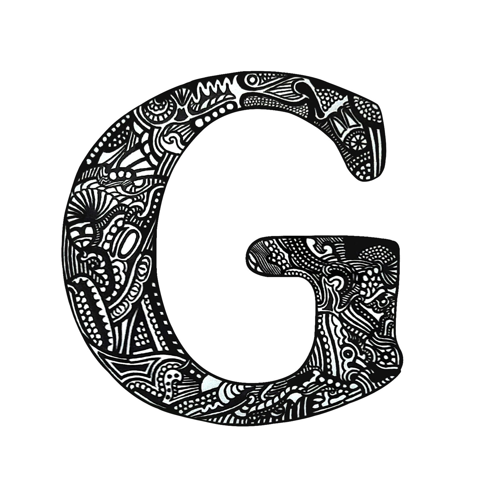 Hand Drawn Letter G for Design Element - Etsy