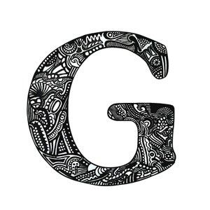 Hand Drawn Letter G for Design Element - Etsy