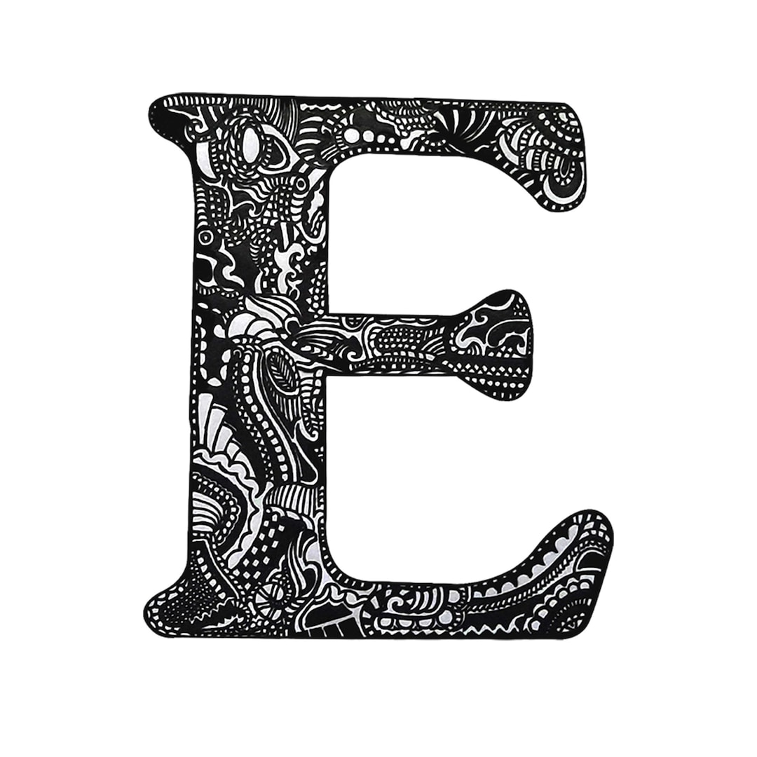 Hand Drawn Letter E for Design Element - Etsy