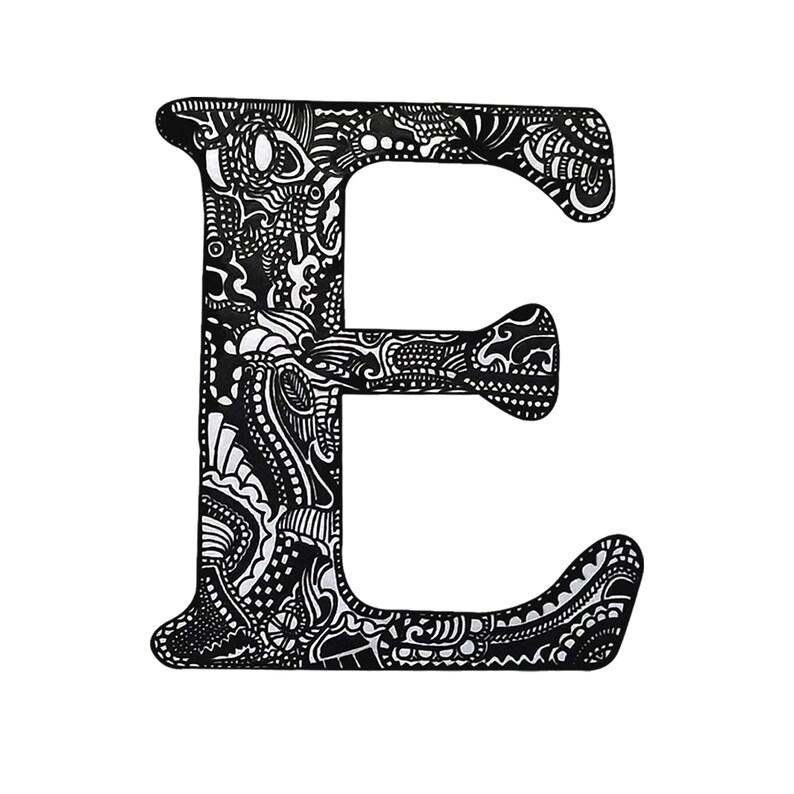 Hand Drawn Letter E for Design Element - Etsy
