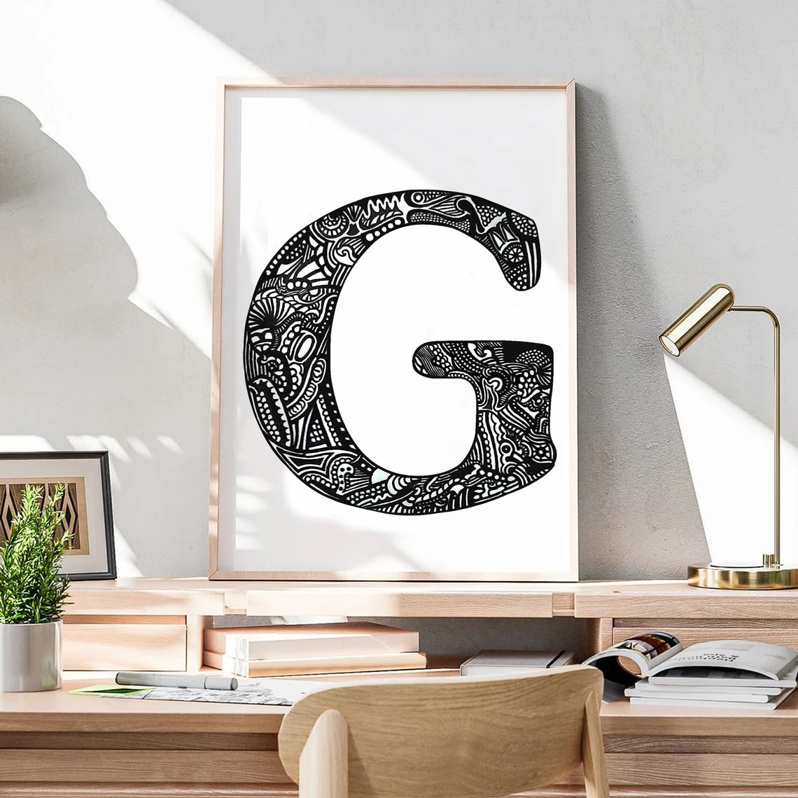 Hand Drawn Letter G for Design Element - Etsy