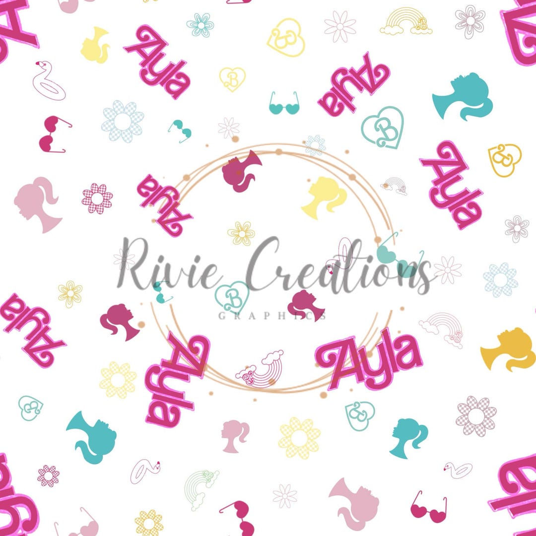 Custom Iconic Doll Name Seamless File; Digital File; Instant Download ...