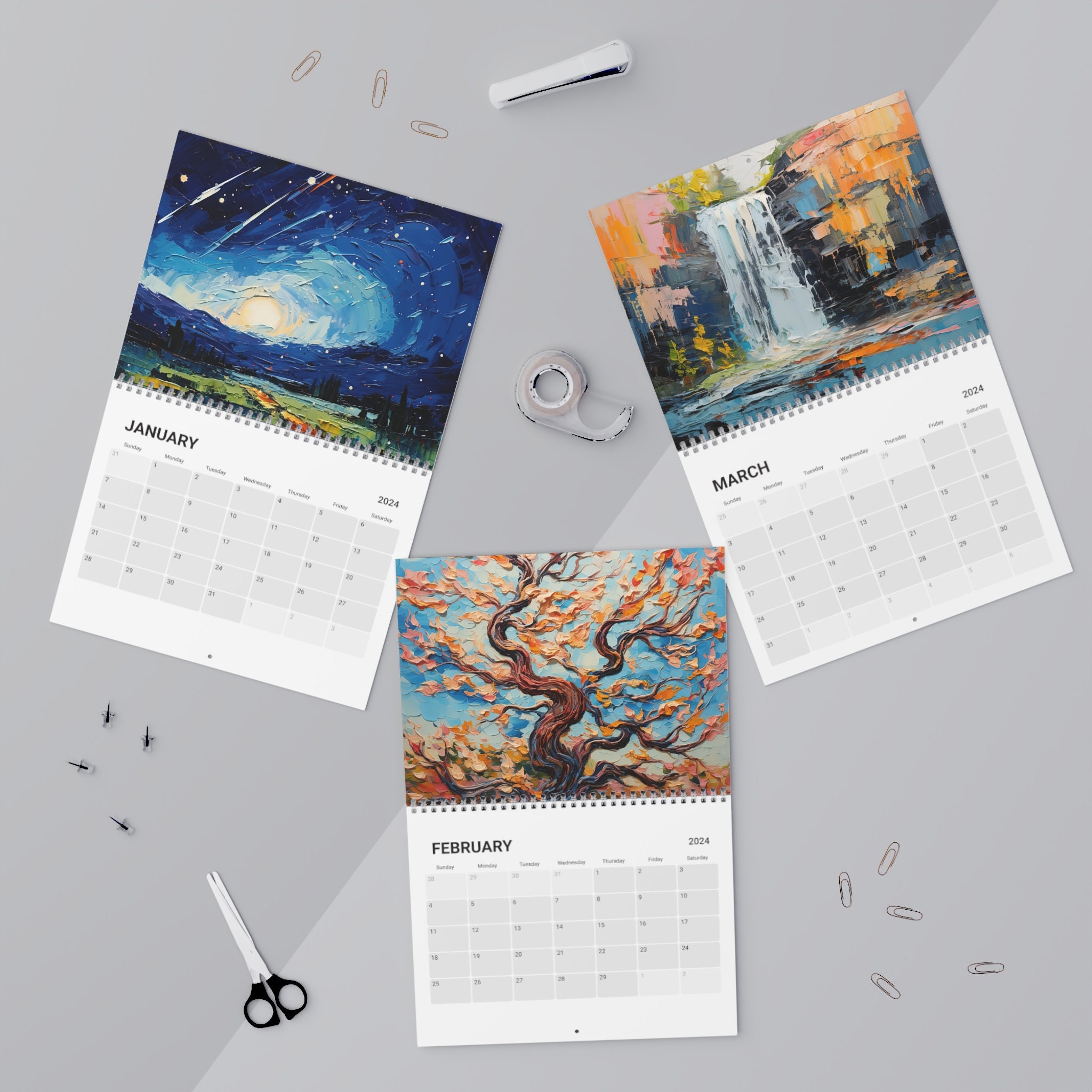 Paintings 2024 Wall Calendars | Various Art Pieces I've Made Over the ...