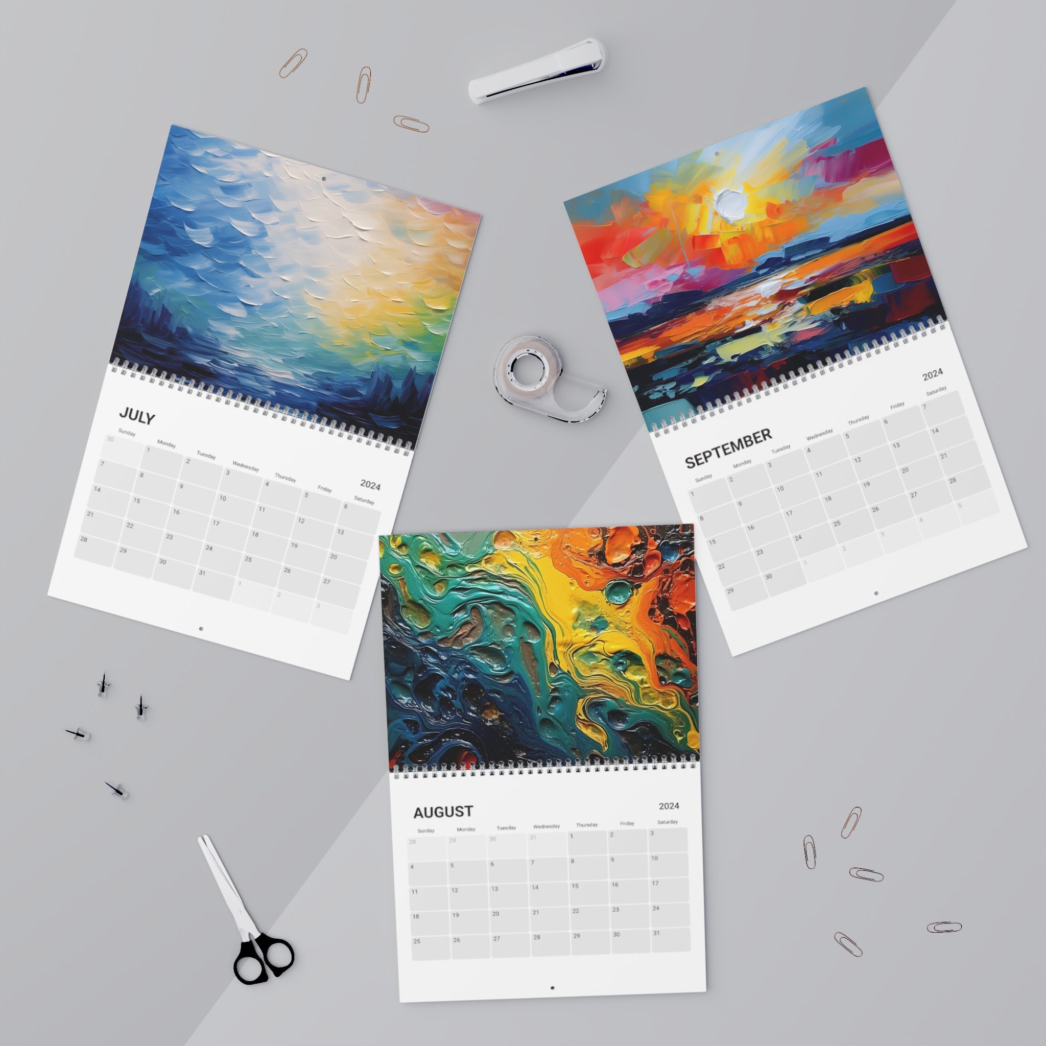 Paintings 2024 Wall Calendars | Various Art Pieces I've Made Over the ...