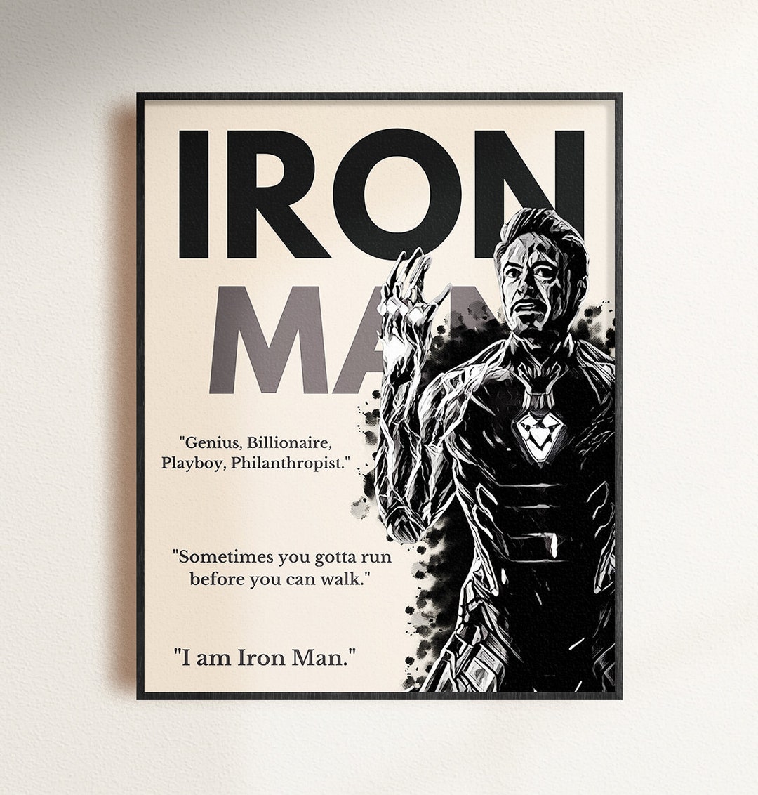 Iron Man Tony Stark-poster-tobey - Etsy