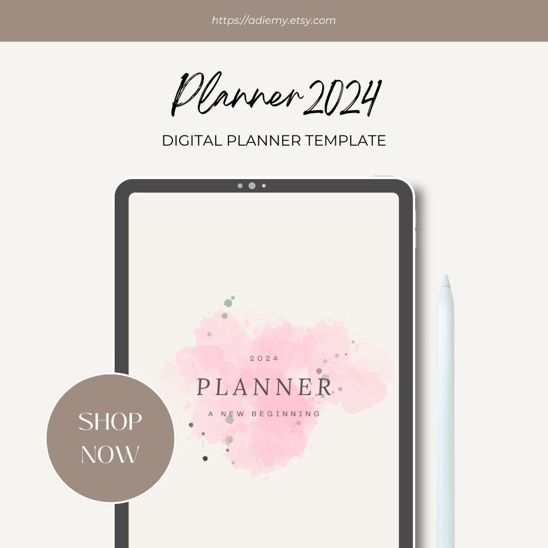 2024 Digital Planner Template Portrait Digital Planner - Etsy