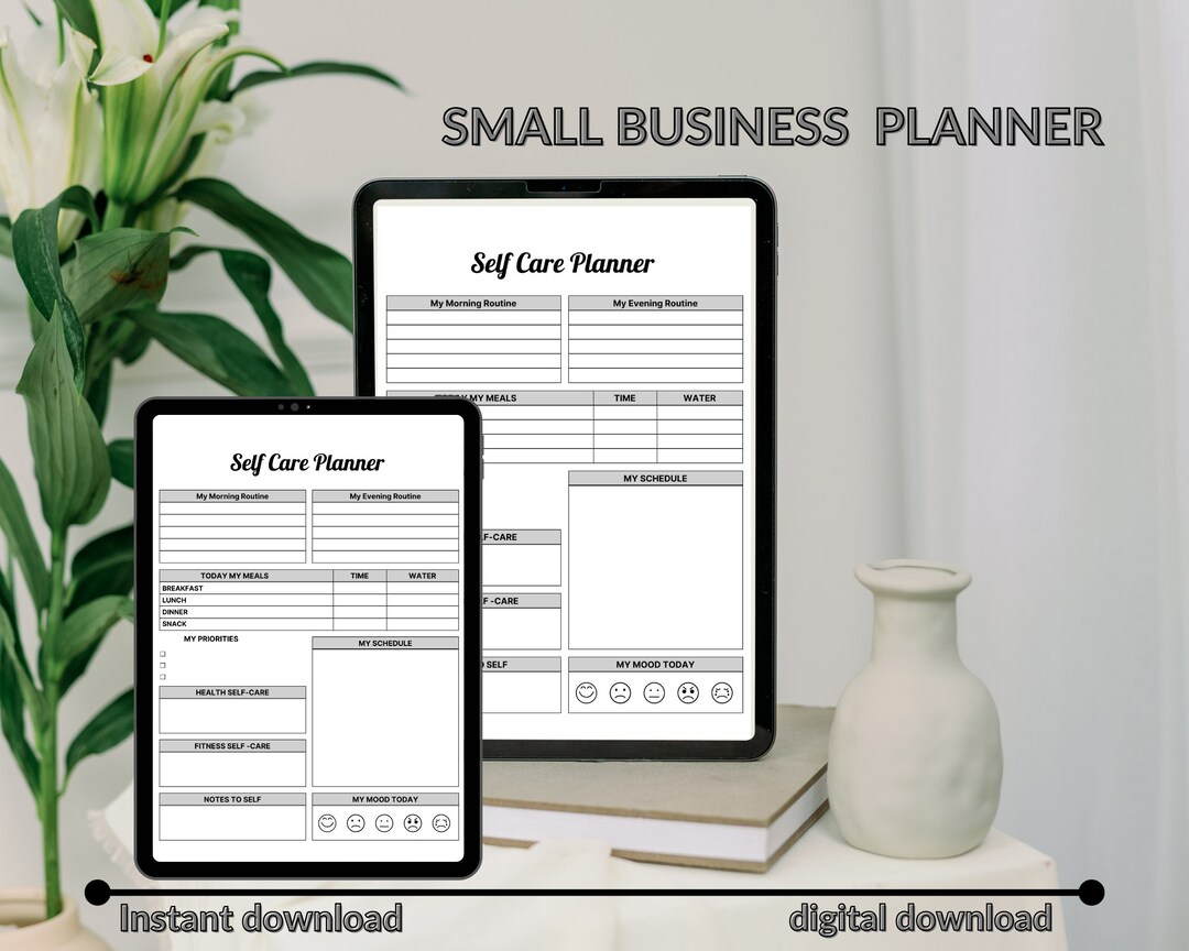 Self-care Planner Printable | Mood Tracker, Wellness Journal (digital ...