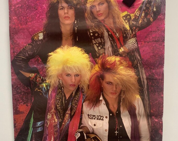 Vintage Original 1987 Poison Poster 1980s Glam Metal Band Poster ...