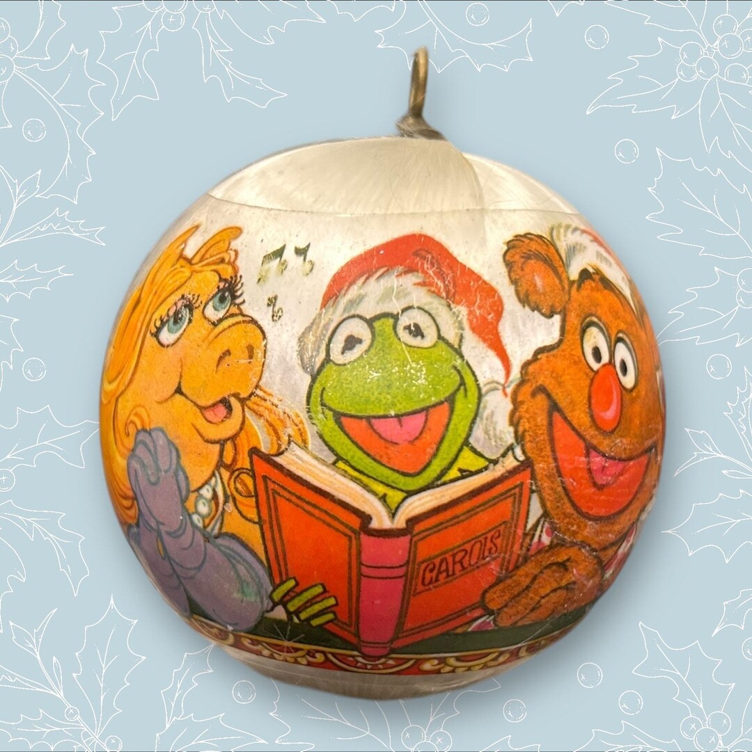 Vintage Muppets 1980 Silk Ball Christmas Ornament Collectible Gift Idea ...