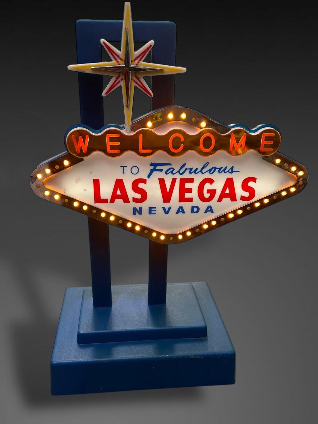 Miniature Light up Welcome to Fabulous Las Vegas Sign Vintage 1990s Fun ...
