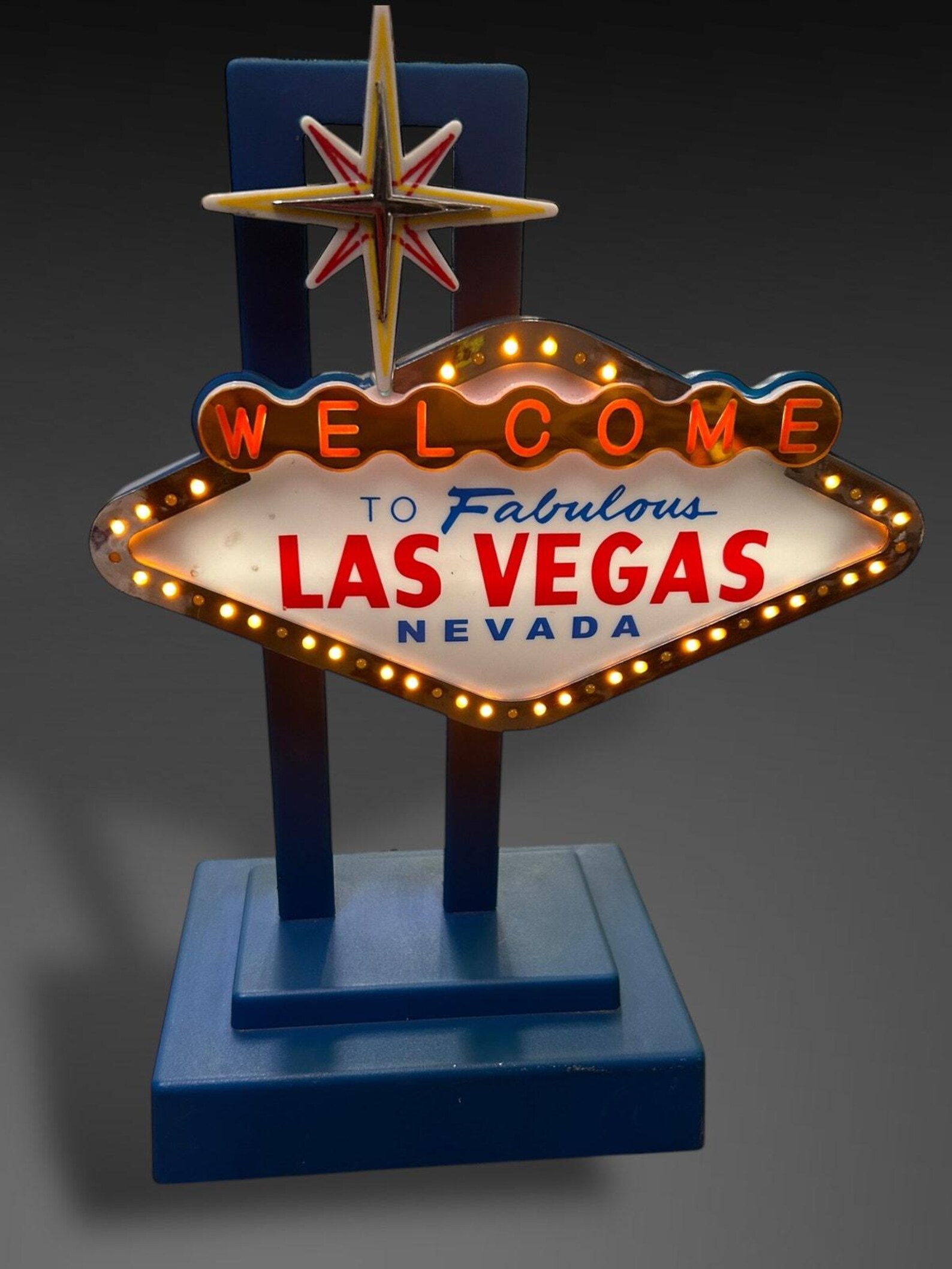 Miniature Light up Welcome to Fabulous Las Vegas Sign Vintage 1990s Fun ...