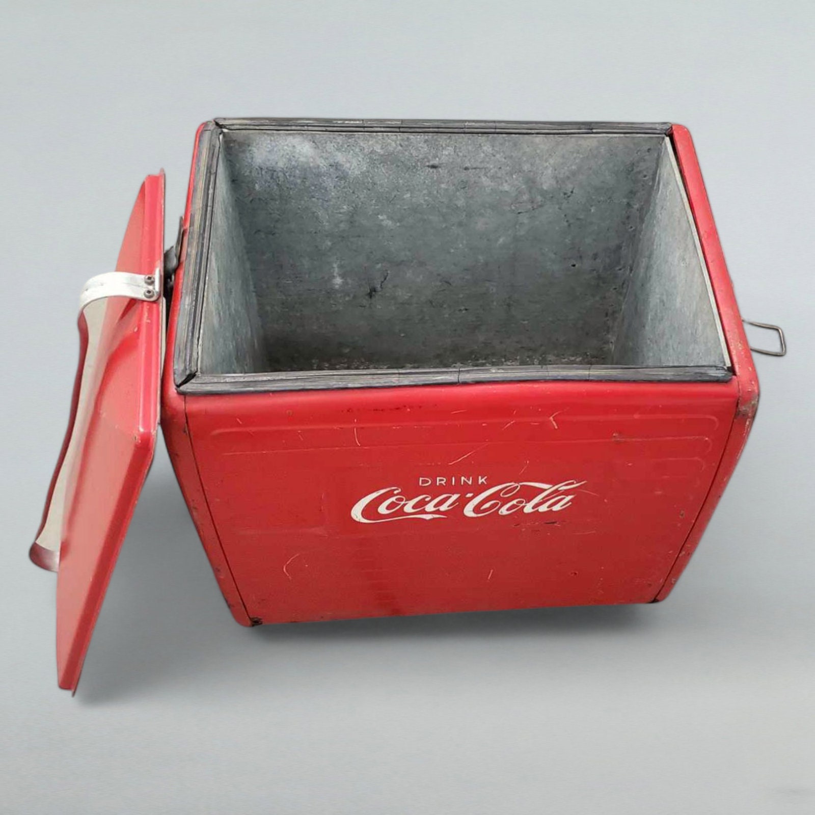 Vintage 1950s Coca Cola Metal Soda Pop Cooler Ice Chest Collectible ...