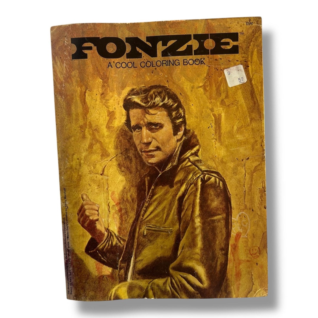 Vintage 1976 Fonzie Coloring Book – Happy Days TV Show Collectible - Etsy