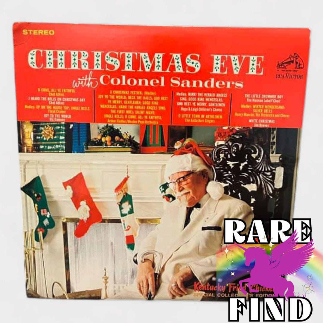RARE First Pressing Christmas Eve With Colonel Sanders KFC 1960s Vinyl ...
