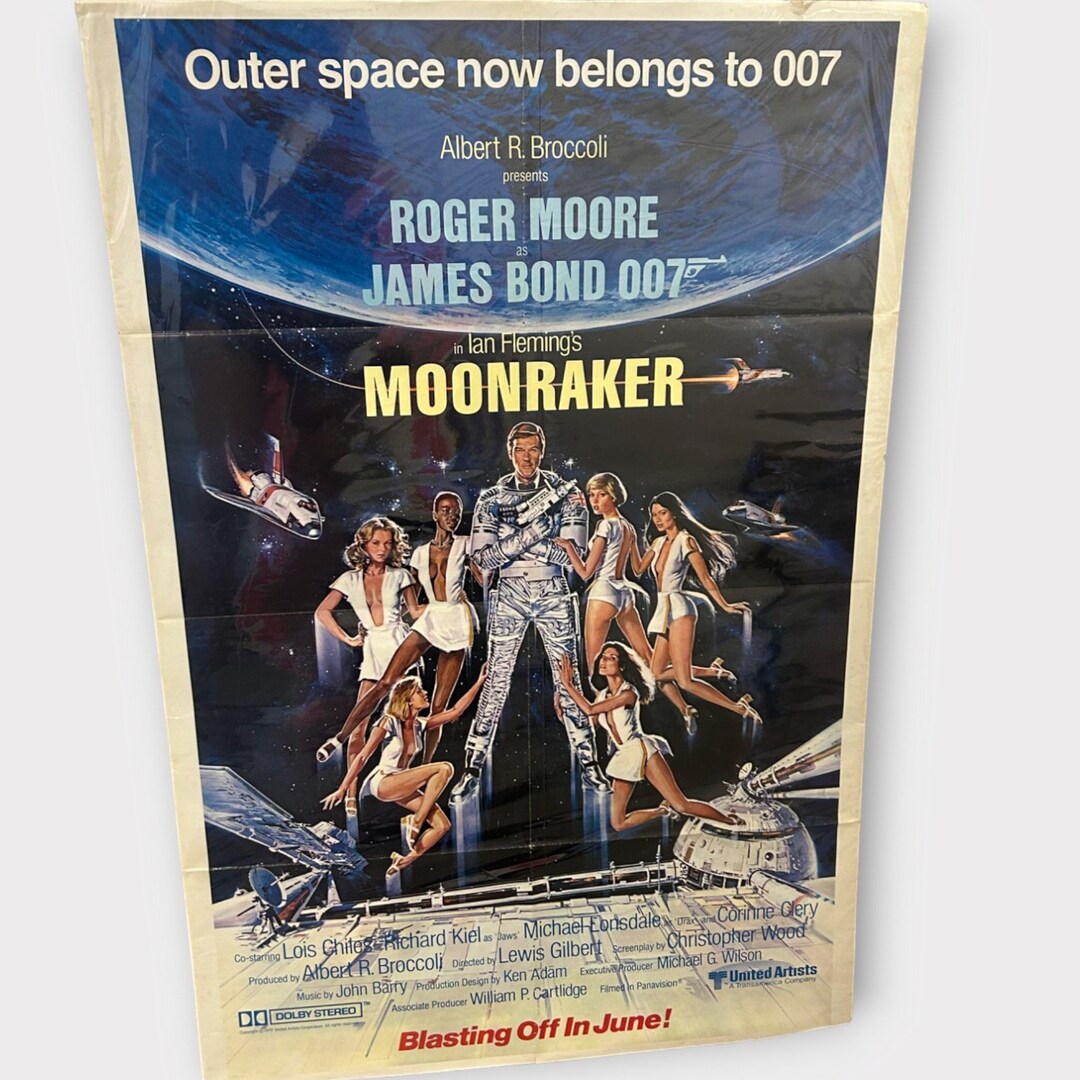 Original 1979 James Bond MOONRAKER One Sheet Advance Style B Movie Poster - Etsy