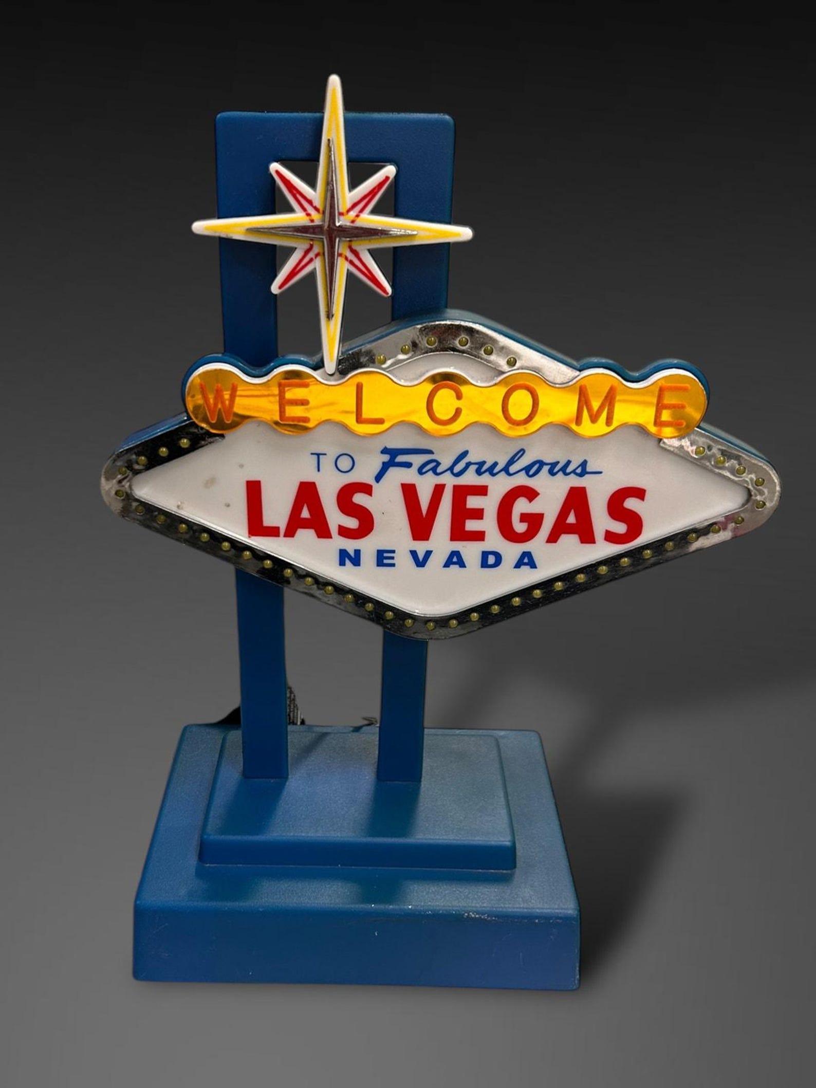 Miniature Light up Welcome to Fabulous Las Vegas Sign Vintage 1990s Fun ...