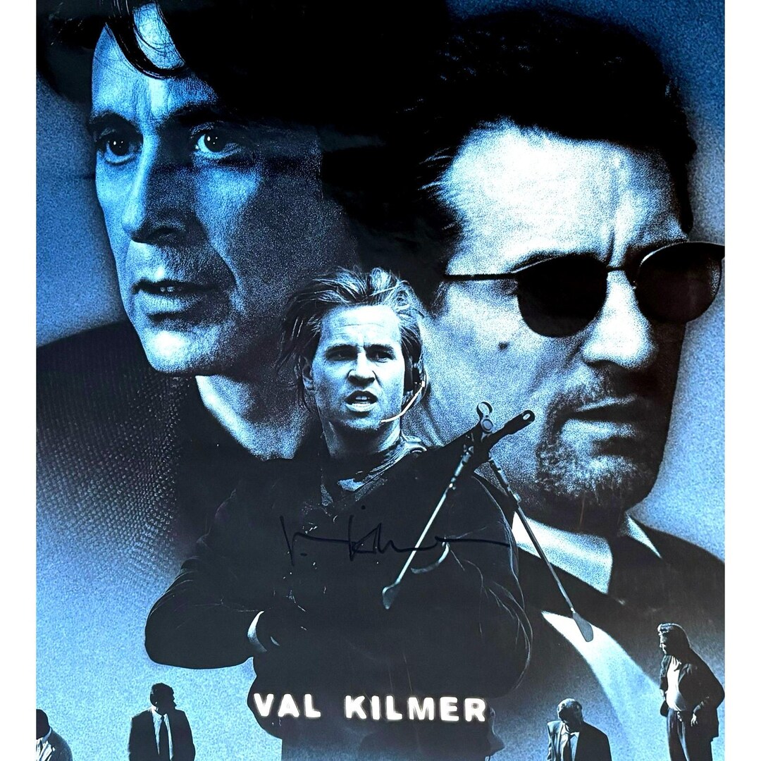 Val Kilmer Signed Heat Poster – Authentic Autograph – Rare 90s Crime ...
