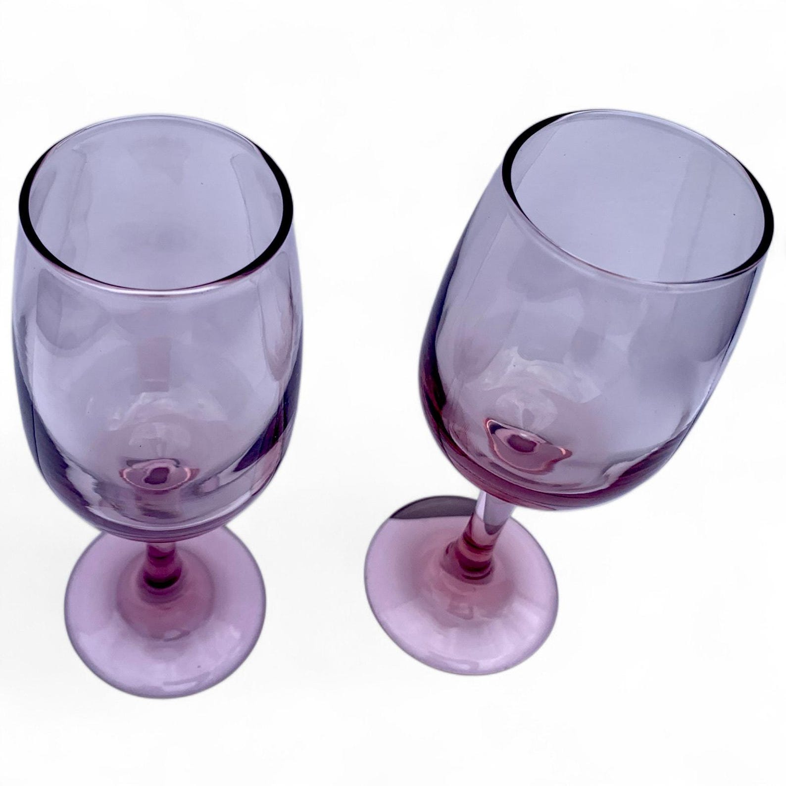 Vintage Libbey Premiere Pink Plum Teardrop Wine Glasses – Set of 2 - Etsy