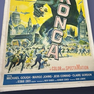 HUGE RARE Original 1960s Konga Two Sheet Movie Poster 40x60 Linen ...