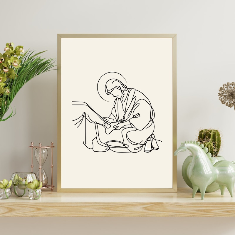Christian Line Art - Etsy