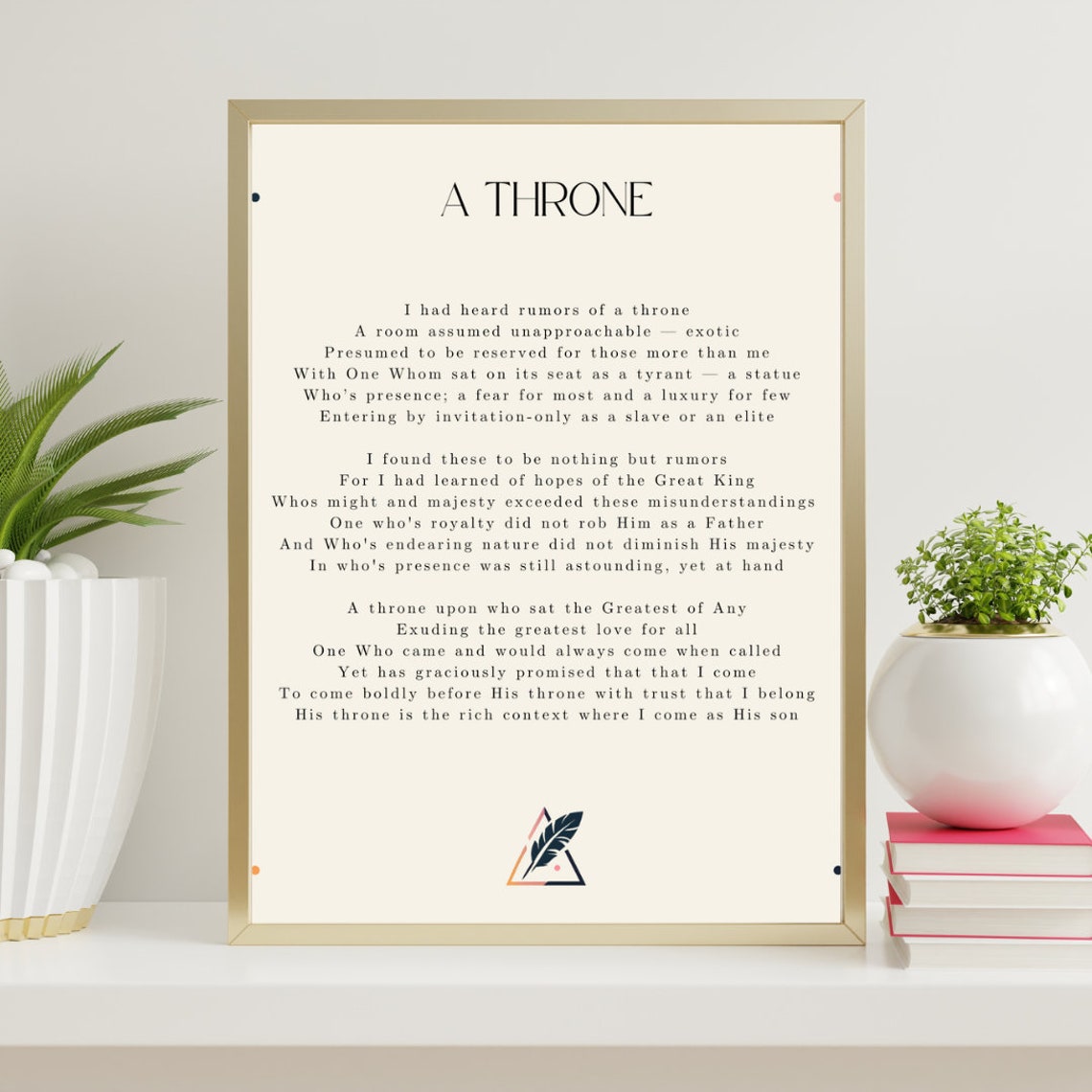 A Throne Christian Poem, Jesus & Scripture Inspired, Boho Minimalist ...