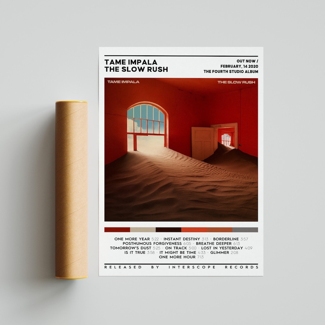 Tame Impala the Slow Rush Poster / Album Tracklist Poster / - Etsy