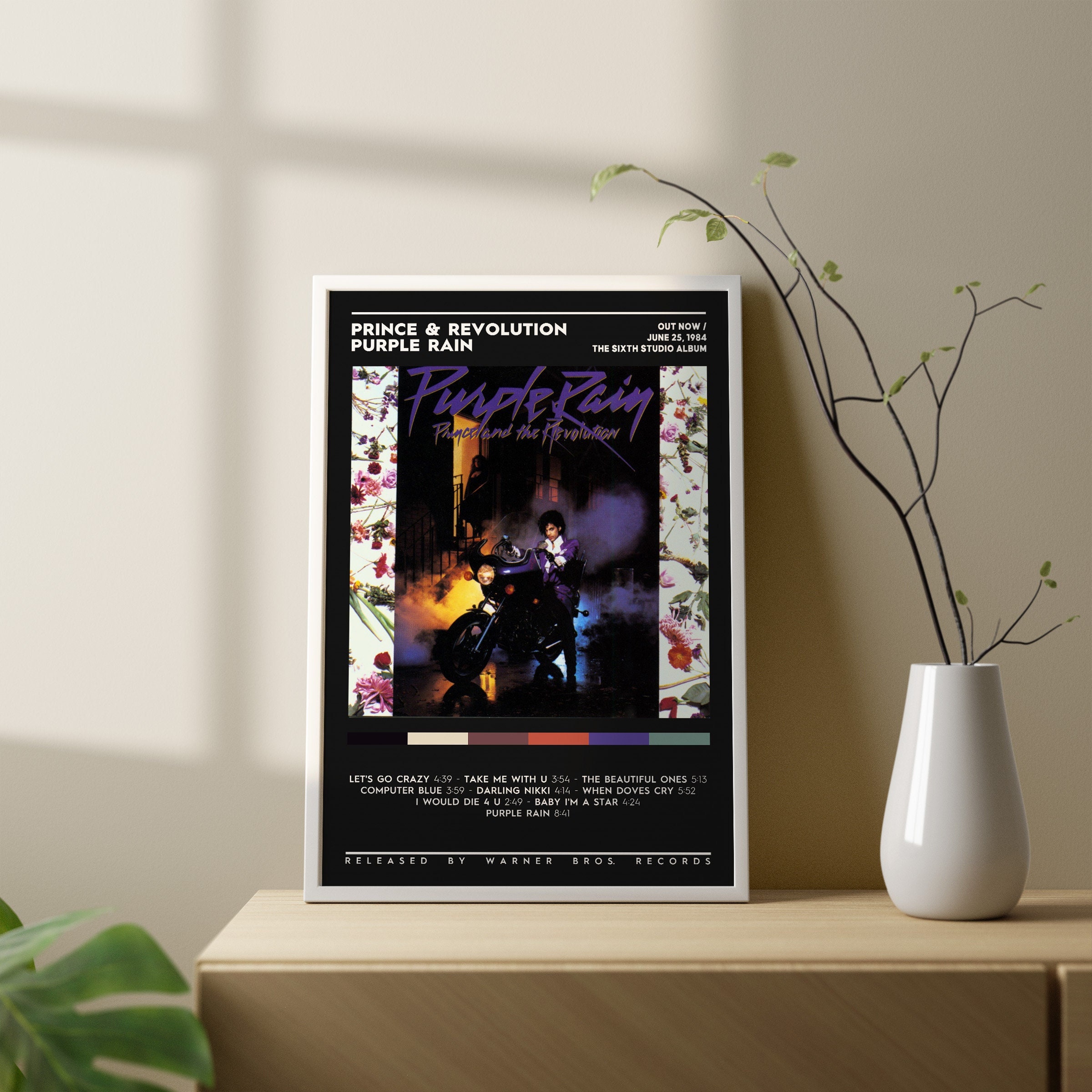 Prince and The Revolution - Pur Rain Album Poster / Album Cover Poster ...