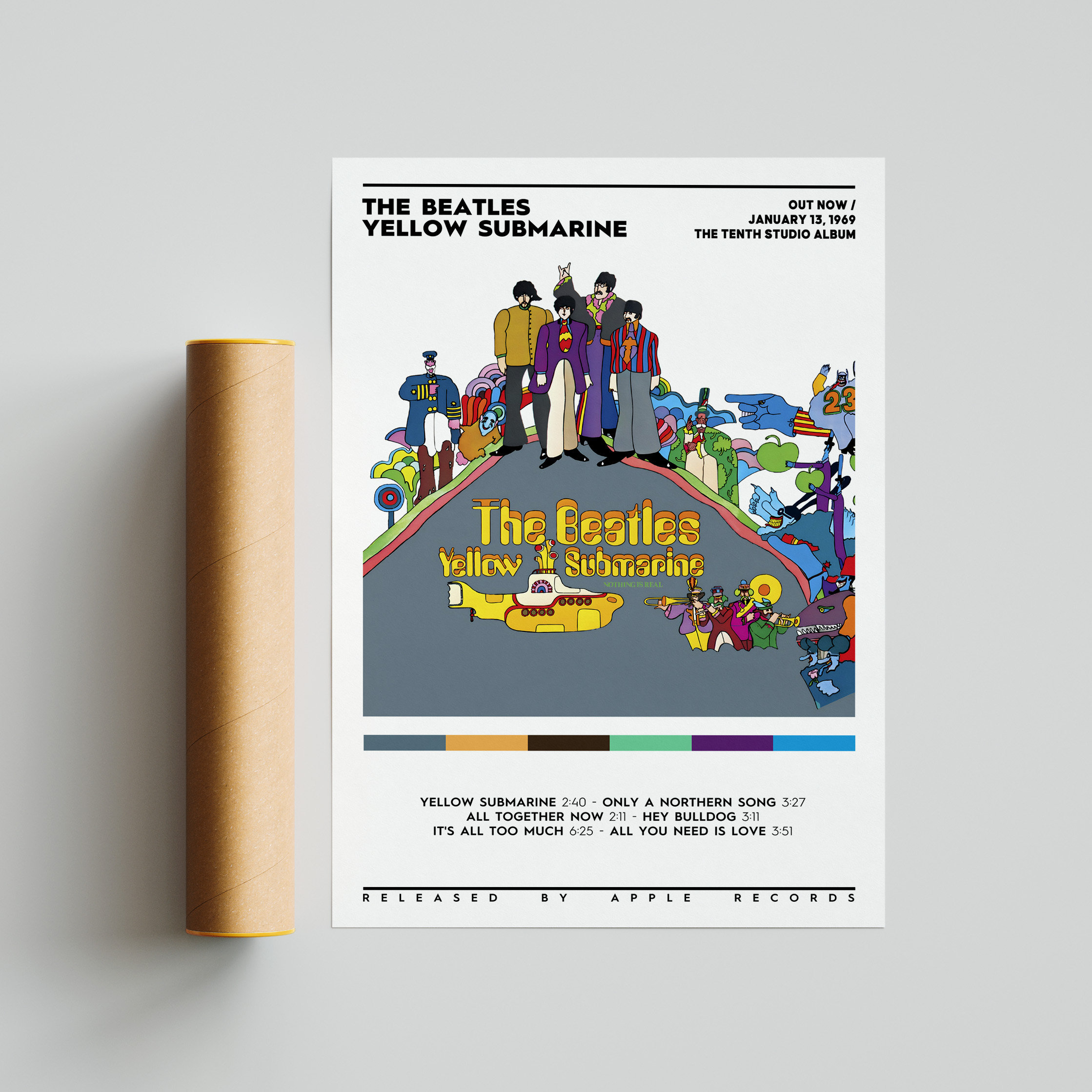The Beatles Yellow Submarine Album Cover