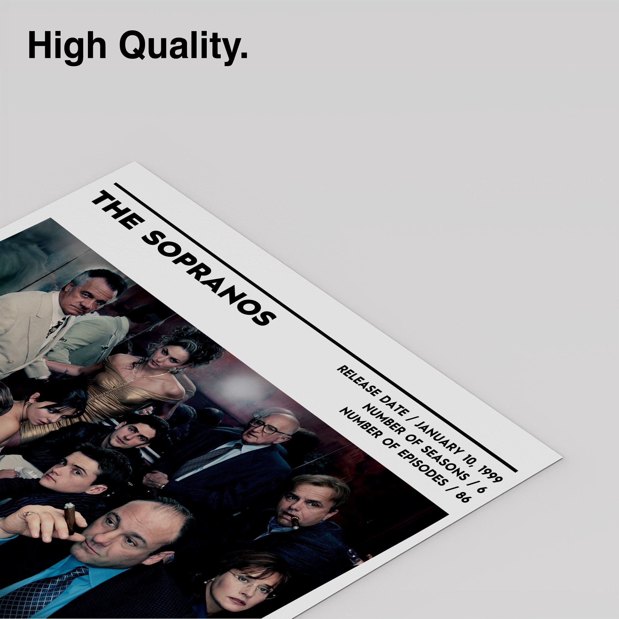 The Sopranos TV Show Poster / 3 Colors 1 Price / TV Shows Poster / The ...