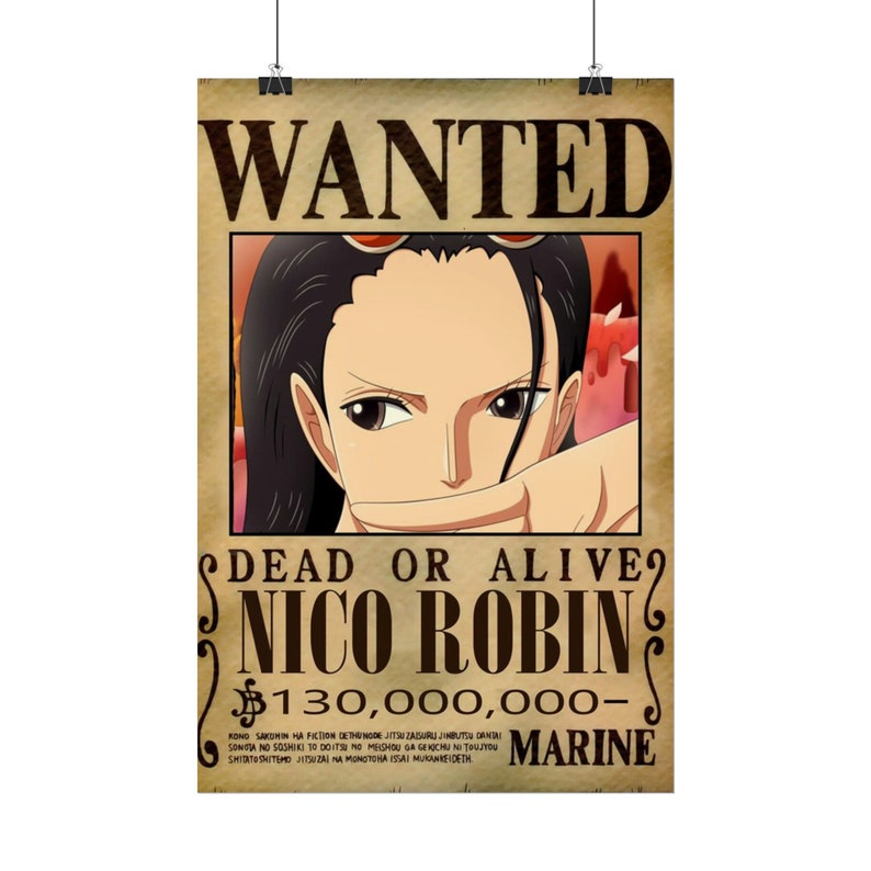 Nico Robin One Piece Bounty Posters Room Art Wall Art - Etsy