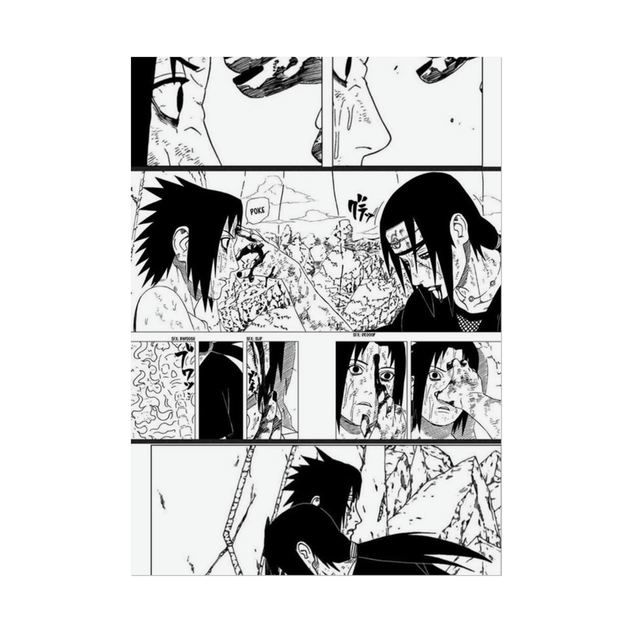 Itachi Sasuke Final Battle Manga Panel POSTER Anime Wall Art Room Art ...