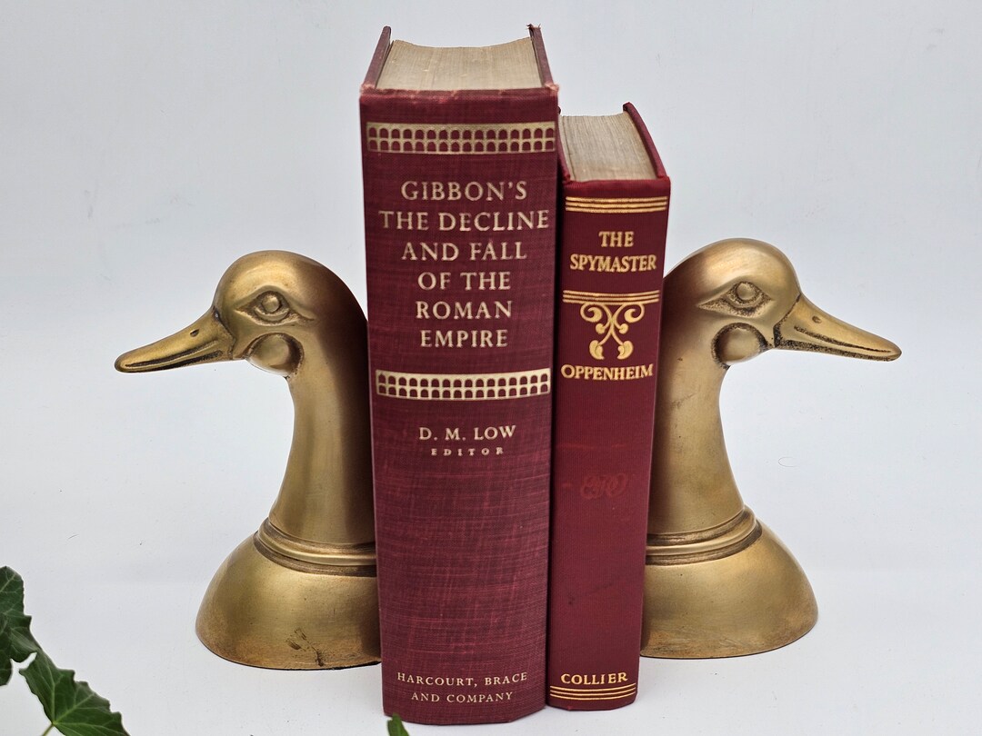 Vintage Pair Solid Brass Mallard Duck Bookends - Etsy