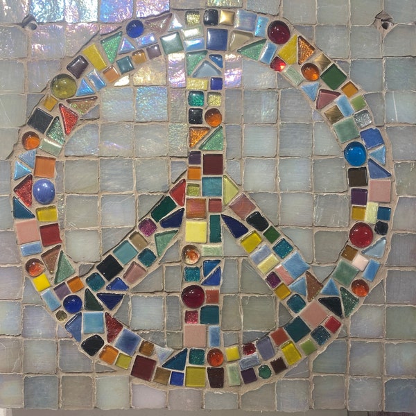 Mosaic Peace Sign - Etsy