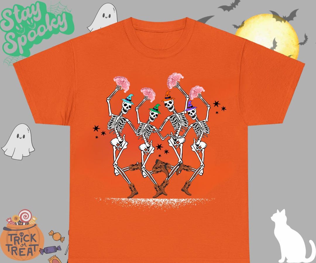 Spooky Season Png, Retro Halloween Png, Halloween Png, Dancing Skeleton ...