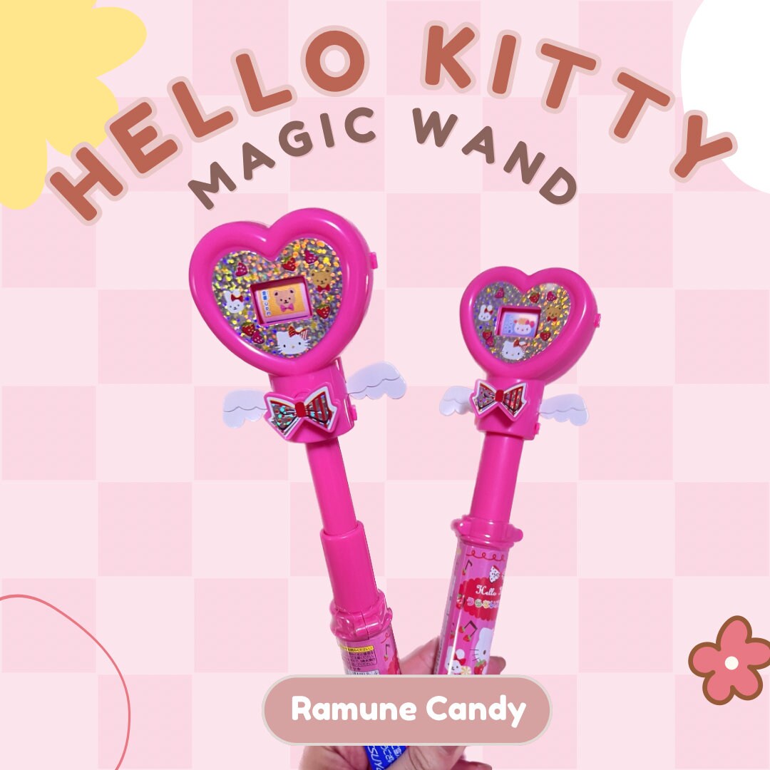 Sanrio Snacks: Hello Kitty Magic Wand & Ramune Candy From Japan - Etsy