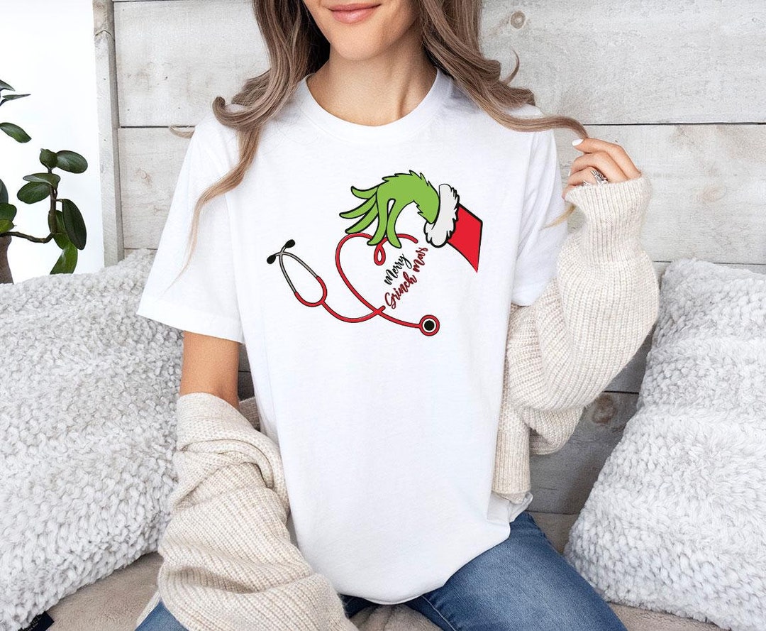 Merry Grinchmas Stethoscope Shirt, Funny Grinch Doctor Christmas ...