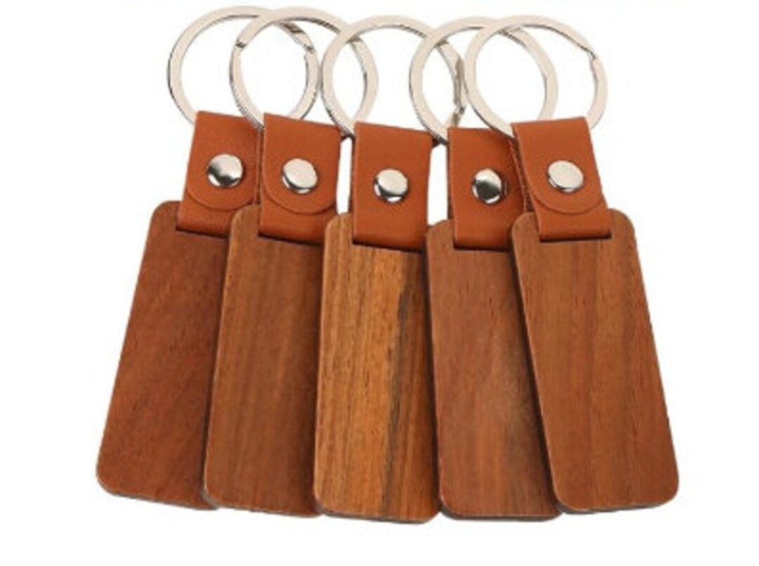Custom Engraved Wooden Keychain - Etsy