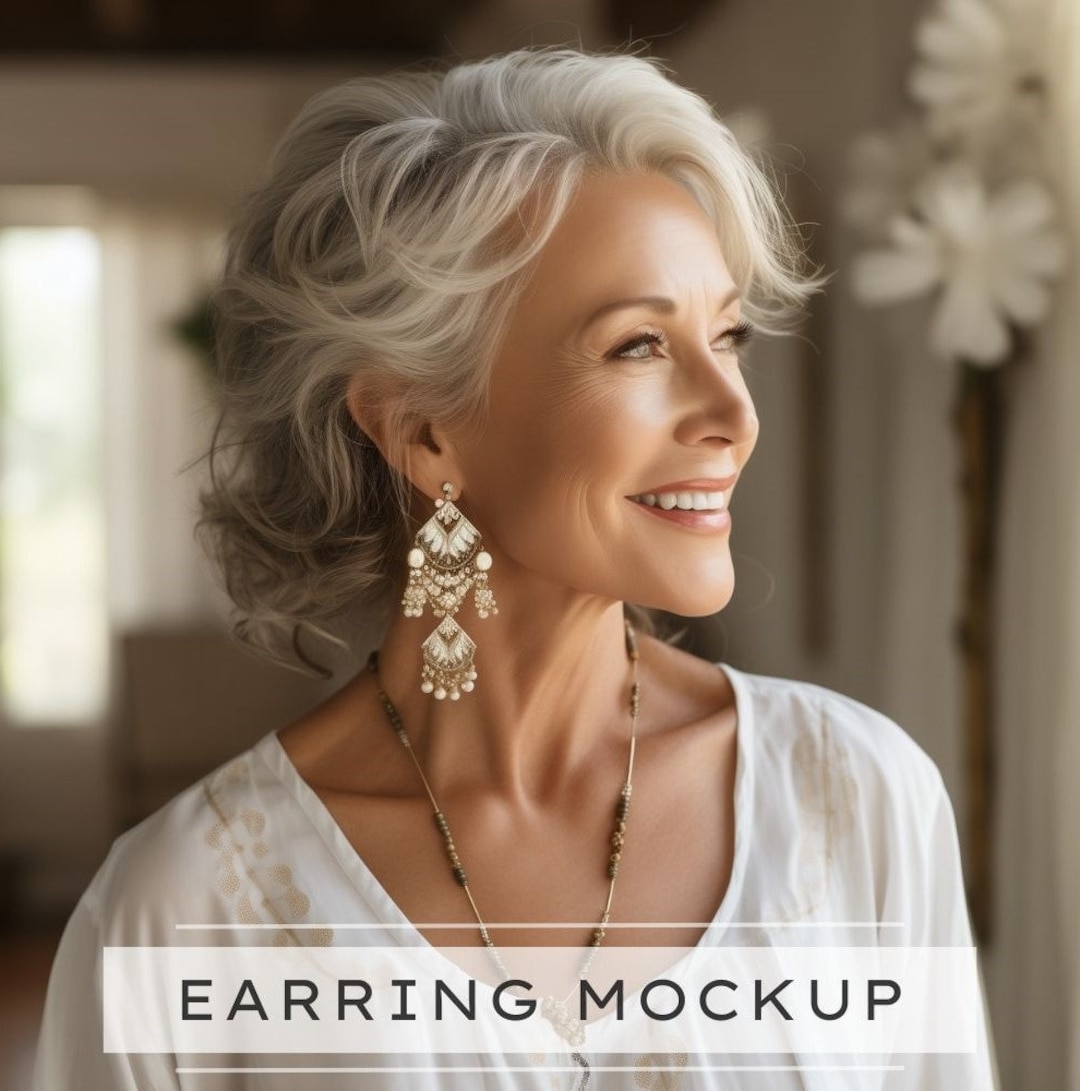 Earring Mockup, Earring Display Model, Earring Jewellery Mockups, High ...