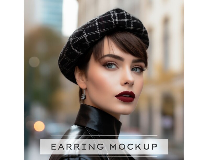 Earring Model Mockup, Earring Display Model, Earring Jewellery Mockups ...